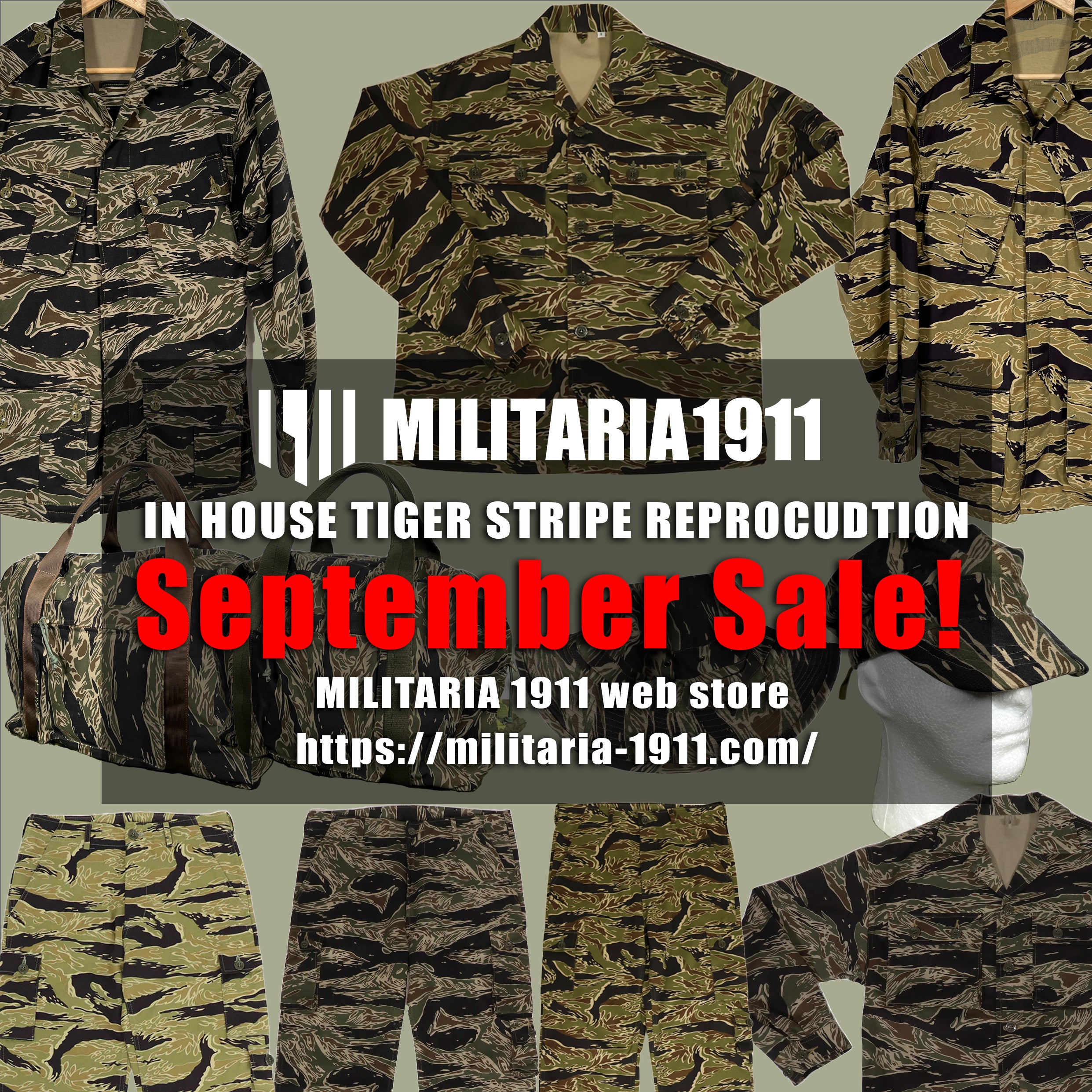 [September Limited] MILITARIA 1911 In-house Product Sale. Up to 50% of